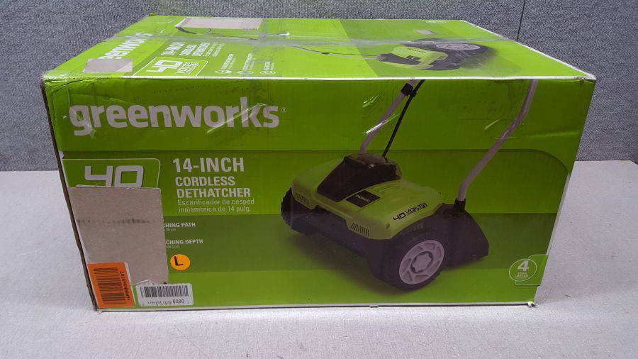 Greenworks 40V 14 Inch Cordless Dethatcher Scarifier Battery and Charger Not Included DT40L00